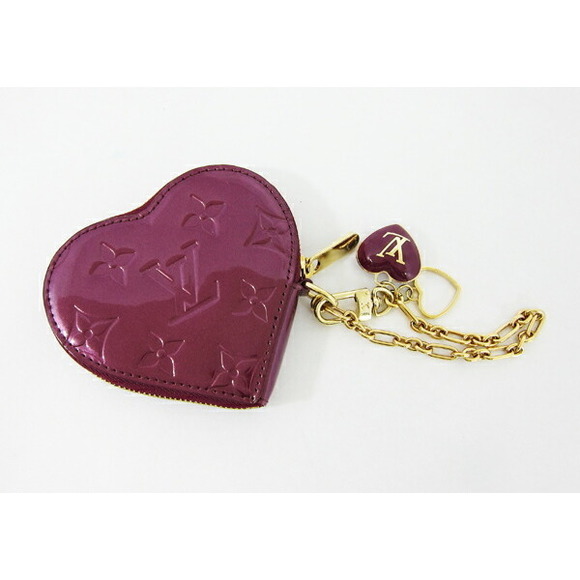 Louis Vuitton | Bags | Louis Vuitton Vernis Purple Monnaie Coeur Porte ...